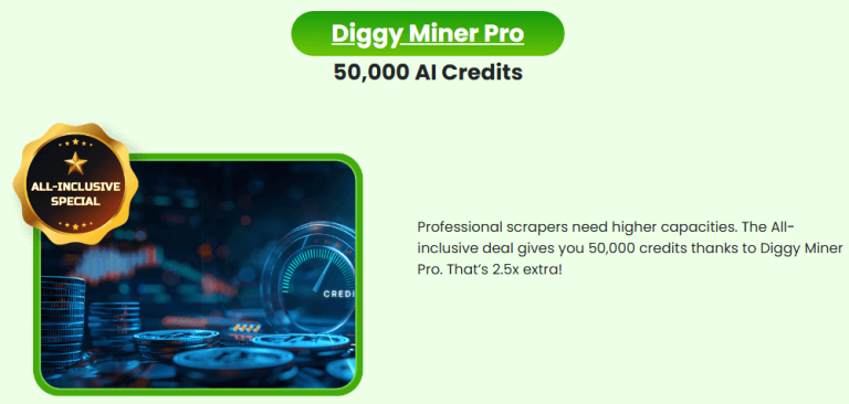 Diggy Miner Review: Unlimited Leads & Data With AI Web Scraping