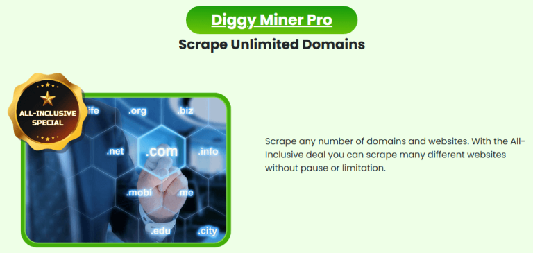 Diggy Miner Review: Unlimited Leads & Data With AI Web Scraping